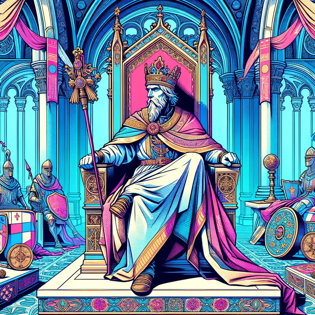 Explique pourquoi Charlemagne était enterré assis sur un trône