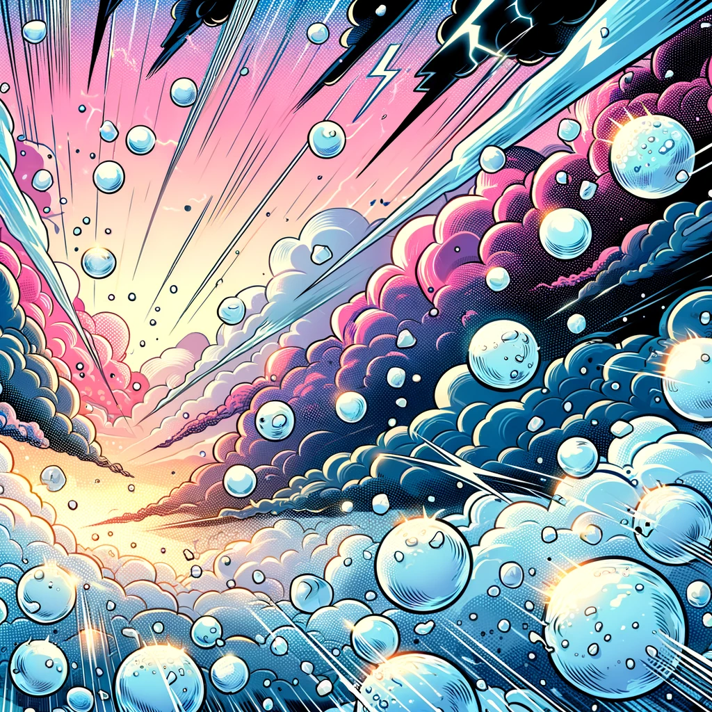 Explique pourquoi la grêle peut varier en taille dans une même tempête