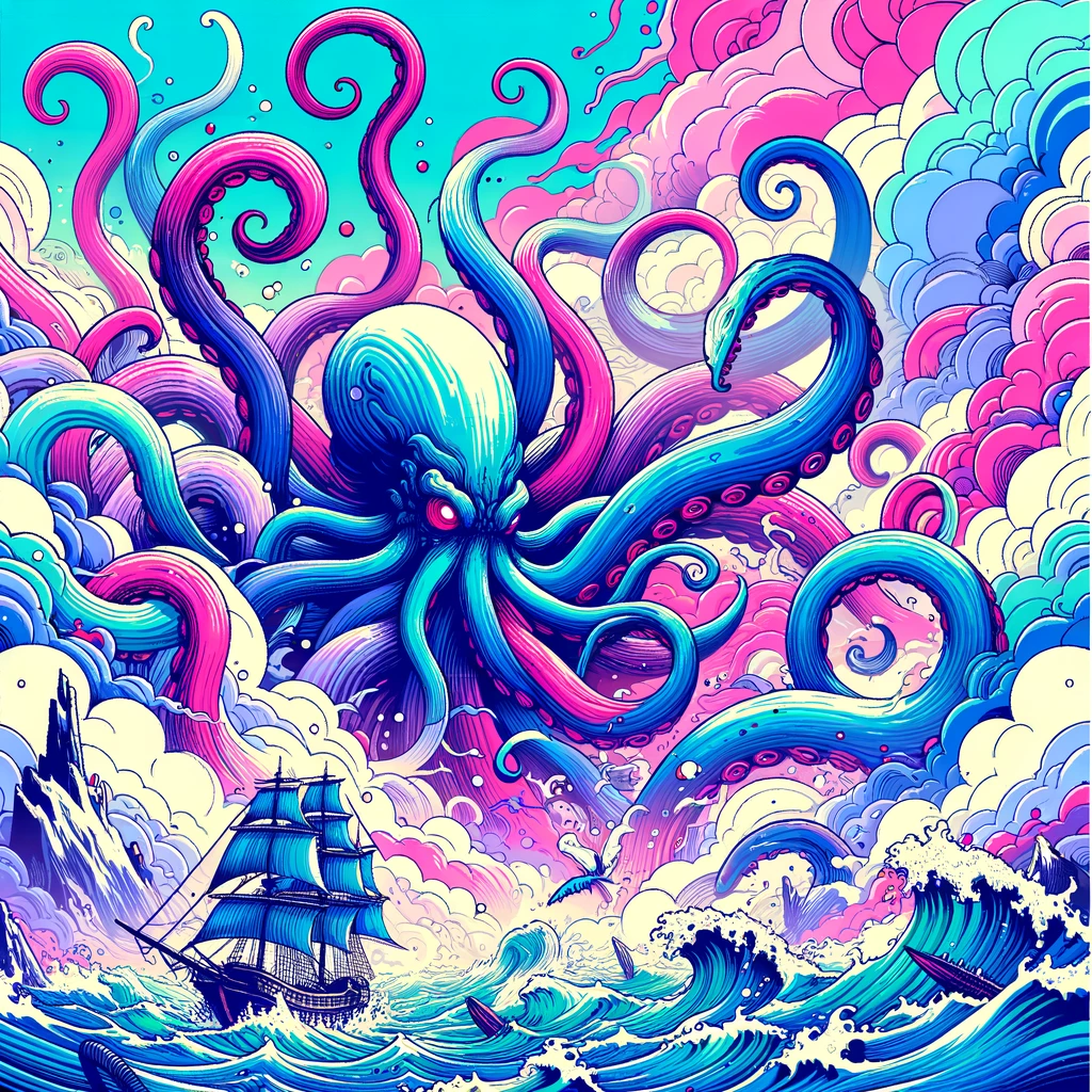 Explique pourquoi le kraken est une créature mythique redoutée des marins