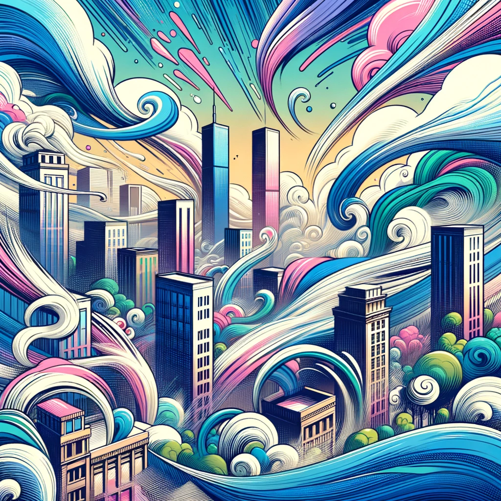 Explique pourquoi le vent tourbillonne-t-il autour des bâtiments