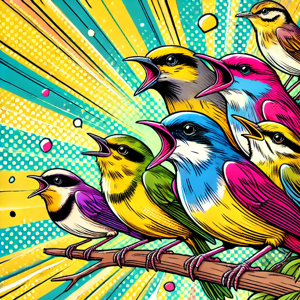 Explique pourquoi les becs des oiseaux chanteurs sont souvent colorés