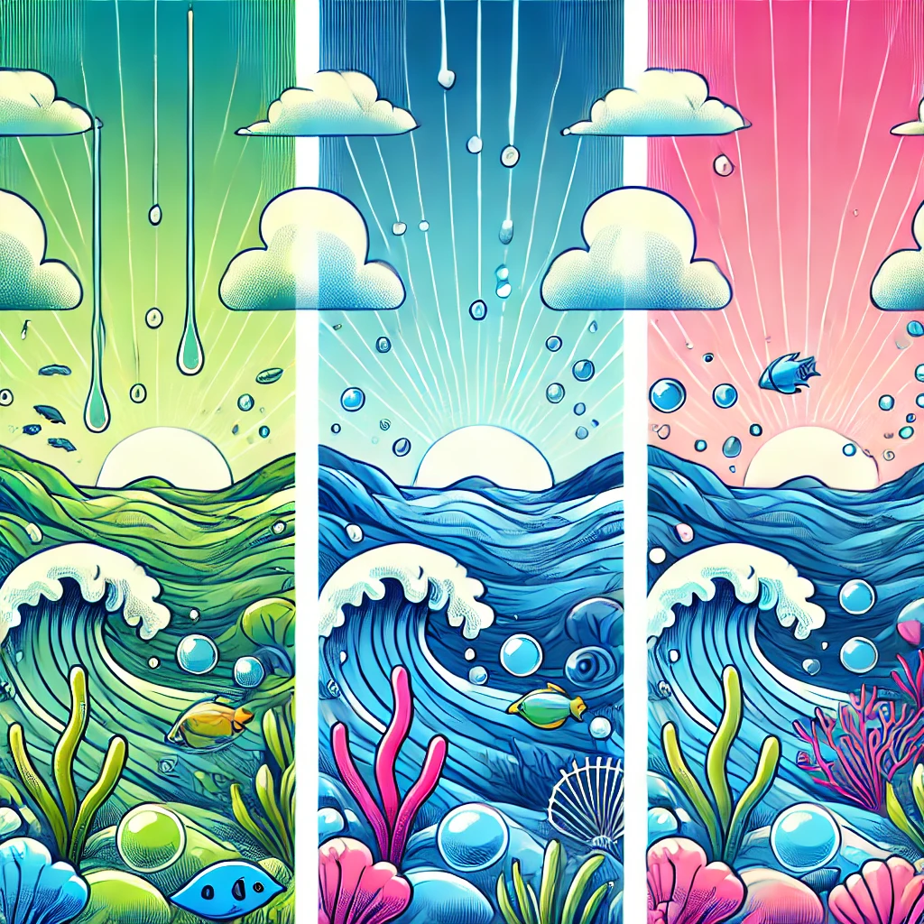 Explique pourquoi les océans ont différents niveaux de salinité