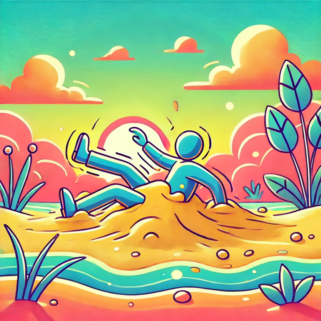 Explique pourquoi les sables mouvants ne vous aspirent pas jusqu'au fond